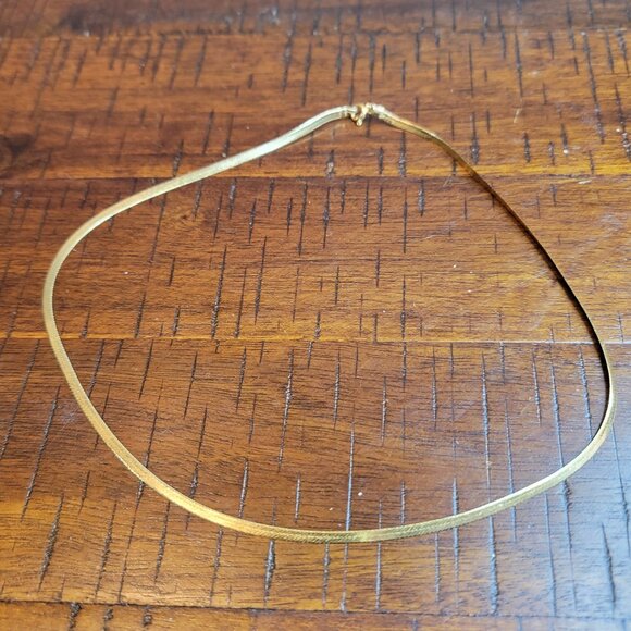 Jewelry | Vintage 14k Pure Yellow Gold 16 Herringbone Necklace Made In ...